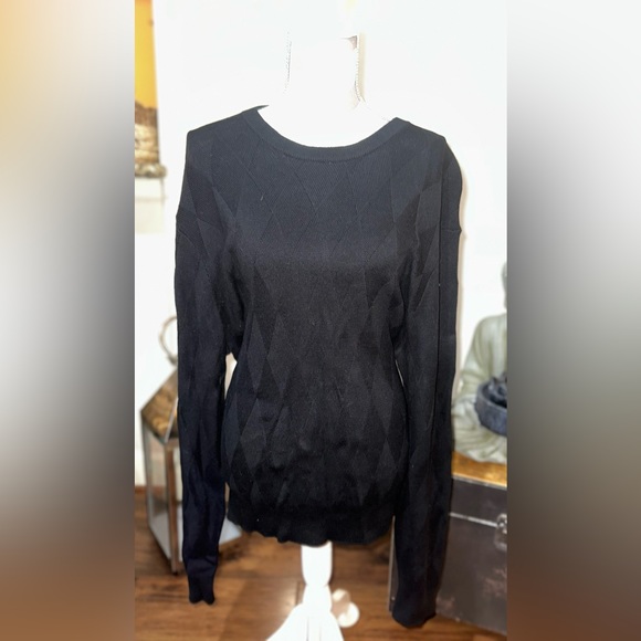 Perry Ellis | Sweaters | Perry Ellis Black Sweater With Beautiful ...